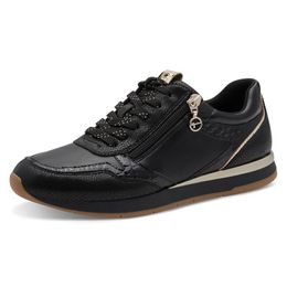 Tamaris Damen Plateausneaker , Schn&uuml;rschuh, Freizeitschuh, Halbschuh in veganer Verarbeitung schwarz 37