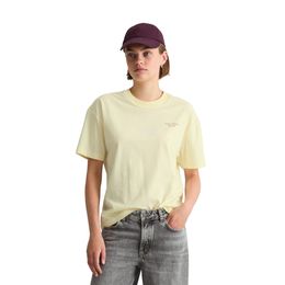 Marc O'Polo Damen T-Shirt "aus Organic Cotton", gelb, Basic, Gr. XS, MARC O'POLO DENIM, unifarben, Obermaterial: 100% Baumwolle, Shirts