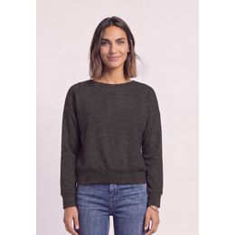 Street One Damen Langarmshirt, schwarz, Gr. 38, unifarben, Stoff, 80% Viskose, 15% Polyester, 5% Elasthan, Shirts, in Unifarbe