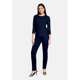 Betty Barclay Damen 3/4-Arm-Shirt "Damen mit Rundhalsausschnitt", blau, Gr. 40, Obermaterial: 98% Polyester, 2% Elasthan, Shirts