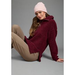 Laura Scott Damen Fleecepullover, 1 aus kuscheligem Teddyfleece mit Troyerkragen und Rei&szlig;verschluss 48/50