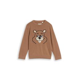 Tom Tailor Herren Tom Tailor Strickpullover mit Biber-Motiv / f&uuml;r Kids 128/134
