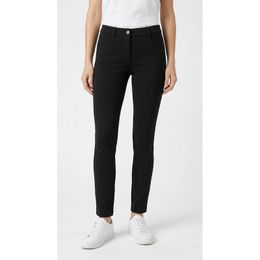 MAC Damen MAC Stoffhose &raquo;SLIM&laquo; Sommerhose im Five-Pocket Style schwarz 44, L&auml;nge 28