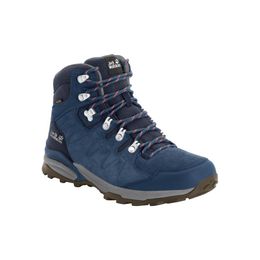 Jack Wolfskin Damen Wanderschuh "REFUGIO TEXAPORE MID W", Gr. 43, blau, Leder, Synthetik, Schuhe, wasserdicht, Trekkingschuh
