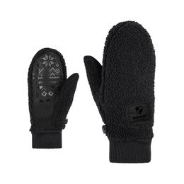 Ziener Damen F&auml;ustlinge "ISHERPA-Z DAMEN", schwarz, Gr. M, Materialmix, Handschuhe, Warm, Teddyfleece, Strickb&uuml;ndchen