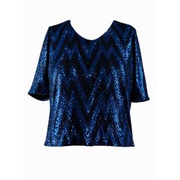 select! By Hermann Lange Damen Schlupfbluse "Hermann Lange Shirt"marine, petrol, Gr. 38, SELECT BY HERMANN LANGE, 95% Polyester, 5% Elasthan, Blusen
