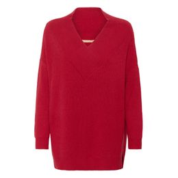 Culture Damen Strickpullover "Damen Strickpullover CUolivia", rot, Gr. XS, Obermaterial: 55% Viskose CV. 28% Polyester PES. 17% Polyamid PA., Pullover