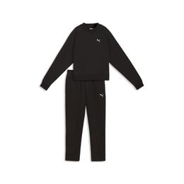 Puma Damen Jogginganzug "Loungewear Fleece Trainingsanzug Damen", schwarz, Gr. XS, Obermaterial: 34% Polyester, 66% Baumwolle. Rippe: 3% Elasthan,