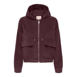 Only Damen Cordjacke "ONLKENZIE L/S CORD JACKET PNT NOOS", braun, Gr. M, unifarben, Cord, Obermaterial: 98% Baumwolle, 2% Elasthan, Jacken,