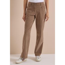 Cecil Damen Cordhose, braun, Gr. 34, unifarben, Cord, 98% Baumwolle, 2% Elasthan, Hosen, 5-Pocket-Style