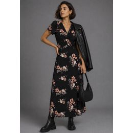 Laura Scott Damen Jerseykleid, schwarz, Gr. 36, gebl&uuml;mt, Jersey, Obermaterial: 95% Viskose, 5% Elasthan, Kleider, mit romantischem Blumendruck und