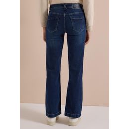 Street One Damen Slim-fit-Jeans, blau, Gr. 27, unifarben, Jeans, 67% Baumwolle, 31% Polyester, 2% Elasthan, Jeans, 5-Pocket-Style