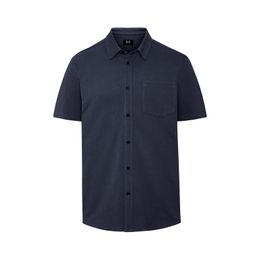 H.I.S. H.I.S Herren Kurzarmhemd &raquo;- leicht strukturiertes Piqu&eacute; Hemd aus angenehmer Shirt-Qualit&auml;t&laquo; klassischer Kragen, tonige Kn&ouml;pfe, weiche Baumwoll-Pikee-