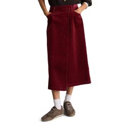 Marc O'Polo Damen Webrock "aus Baumwoll-Stretch"deep burgundy, Gr. M, MARC O'POLO DENIM, unifarben, Obermaterial: 98% Baumwolle, 2% Elasthan, R&ouml;cke