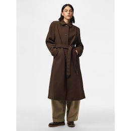 Pieces Damen Pieces Langmantel &raquo;PCAYA LONG COAT NOOS BC&laquo; Kunstfaser braun S