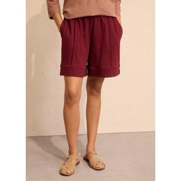 bonprix Damen Sweatshorts, rot, Gr. 44, Obermaterial: 60% Baumwolle, 40% Polyester, Hosen, aus Baumwolle und Polyester, hochgeschnittener,