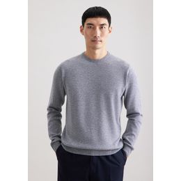 Seidensticker Herren Strickpullover "Schwarze Rose", grau, Gr. XL, unifarben, 100% Kaschmir, Pullover, 1/1 Rundhals Uni