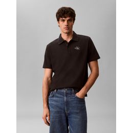 Herren Poloshirt "EASY MONOLOGO CASUAL PIQUE", schwarz, Gr. XL, Calvin Klein Jeans, Web, Obermaterial: 100% Baumwolle, Shirts, Regular fit mit