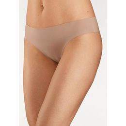 Schiesser Damen Slip "Invisible Light", Gr. 38, beige, Single Jersey, Obermaterial: 70% Polyamid, 30% Elasthan, unifarben, Unterhosen, mit flach