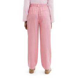 Marc O'Polo MARC O'POLO Damen Dehnbund-Hose "MINU Barrel", rosa, Gr. 42, Web, Obermaterial: 90% Lyocell, 10% Leinen, Hosen, Model Minu barrel aus