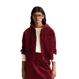 Marc O'Polo Damen Kurzjacke "aus Baumwoll-Stretch"deep burgundy, Gr. L, MARC O'POLO DENIM, unifarben, Obermaterial: 98% Baumwolle, 2% Elasthan, Jacken
