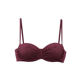 Buffalo Damen B&uuml;gel-Bandeau-Bikini-Top "Odina", rot, Gr. 38, Obermaterial: 85% Polyamid, 15% Elasthan. Futter: 92% Polyester, 8% Elasthan,