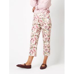 RELAXED Damen Palazzohose "Scarlet 3/4", bunt, Gr. 36, gebl&uuml;mt, Web, Obermaterial: 98% Baumwolle CO. 2% Elasthan EL., Hosen, mit Bl&uuml;tenprint