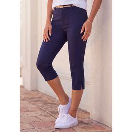 Lascana Damen Lascana Caprihose &raquo;aus Stretchware&laquo; blau 34, N-Gr