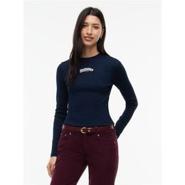 Tommy Jeans Damen Langarmshirt &raquo;TJW SLIM ESS LOGO 1 LS TEE&laquo; Baumwollmischung, slim fit XL (46)