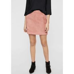 V&eacute;ro Moda Vero Moda Damen Lederimitatrock &raquo;VMDONNADINA FAUXSUEDE SHORT SKIRT&laquo; Materialmix rosa M (38)