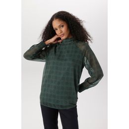 Damen Chiffonbluse, gr&uuml;n, Gr. 36, Aniston SELECTED, bedruckt, gemustert, Chiffon, Obermaterial: 100% Polyester. Futter: 100% Polyester, Blusen,