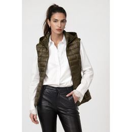 monari Damen Steppweste &raquo;Weste Stepp&laquo; Regular fit mit Kapuze und Stehkragen 34