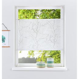OTTO home Plissee &raquo;Anna&laquo; Lichtschutz ohne Bohren verspannt transparentes &Auml;stemotiv, Bestseller, F&uuml;r Fenster & T&uuml;r, Sonnenschutz wei&szlig; Obermaterial: 70%