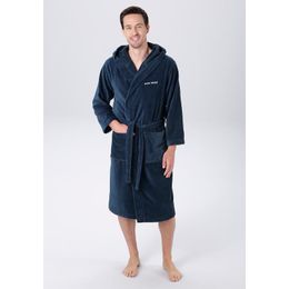 Bruno Banani Unisex-Bademantel &raquo;Daniel, ideal f&uuml;r Sauna & Spa, Hotelbademantel, Morgenmantel&laquo; 1 Stk. Damen & Herren Bademantel, lang, mit Taschen, S-5XL blau 