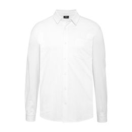 H.I.S. H.I.S Herren Langarmhemd &raquo;- leicht strukturiertes Piqu&eacute; Hemd aus angenehmer Shirt-Qualit&auml;t&laquo; klassischer Kragen, tonige Kn&ouml;pfe, weiche Baumwoll-Pikee-