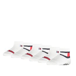 Tommy Hilfiger M&auml;dchen Socken &raquo;TH BABY SOCK 6P FLAG SOCK ECOM&laquo; 6 Paar, ABS Anti-Rutsch am Fu&szlig; wei&szlig; 15-18