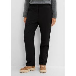 bonprix Thermohose mit Fleecefutter und Komfortbund wasserdicht, schwarz, Gr.40, Wasserdichte Skihose mit Fleecefutter und Komfortbund, Straight Fit, aus Fleece