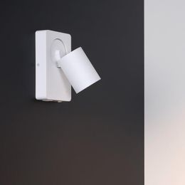 Lucide NIGEL Wandleuchte mit schwenkbarem Arm, mit USB, GU10, 09929/06/31,