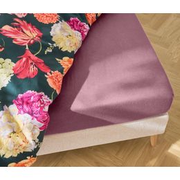 Tchibo - Biber-Spannbettlaken - rosa