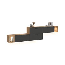 Tchibo - xonox Wohnkombination &raquo;Only&laquo; inkl. Beleuchtung - 276x34x97cm - schwarz -