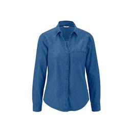 Tchibo - Jeansbluse - Damen - Gr. 46 - wei&szlig;/gepunktet