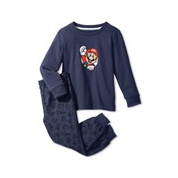 Tchibo - Schlafanzug &raquo;Super Mario&laquo; - Jungen - Gr. 98/104 - dunkelblau/print