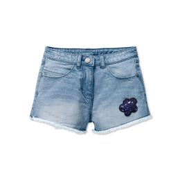 Tchibo - Jeans-Shorts mit Wendepailletten - M&auml;dchen - Gr. 170/176 - dunkelblau