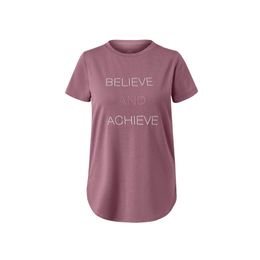 Tchibo - Sportshirt mit Schriftzug - Damen - Gr. XL - pflaume