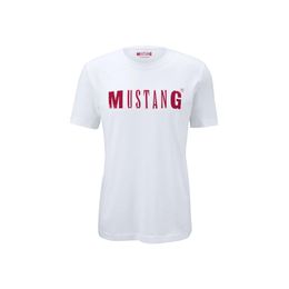Tchibo - T-Shirt &raquo;Mustang&laquo; - Herren - Gr. L - wei&szlig;/print