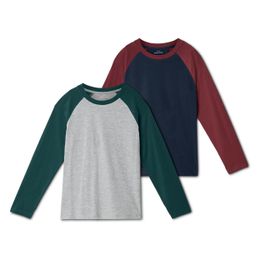 Tchibo - 2 Kinder-Langarmshirts - Jungen - Gr. 134/140 - dunkelblau