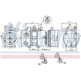 NISSENS Kompressor, Klimaanlage 89296 f&uuml;r HYUNDAI KIA