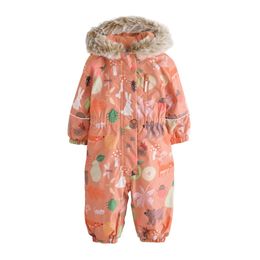 next Funktionsanzug M&auml;dchen Gr&ouml;&szlig;e 80 mokka / gr&uuml;n / orange