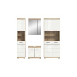 M&ouml;bel Kraft Badkombination wei&szlig; Ma&szlig;e (cm): B: 186 H: 191 &raquo; M&ouml;bel Kraft