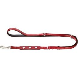 Hunter Verstellbare F&uuml;hrleine Swiss rot/ schwarz S-M